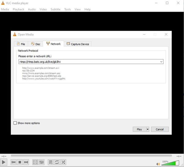 Watching the streamer with VLC - BATC Wiki